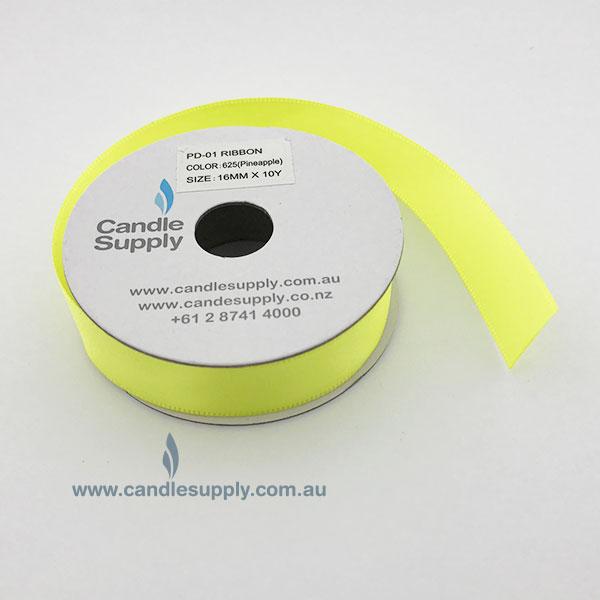 Satin Ribbon Double Faced - 16mm Wide - Pineapple — Candle Supply NZ