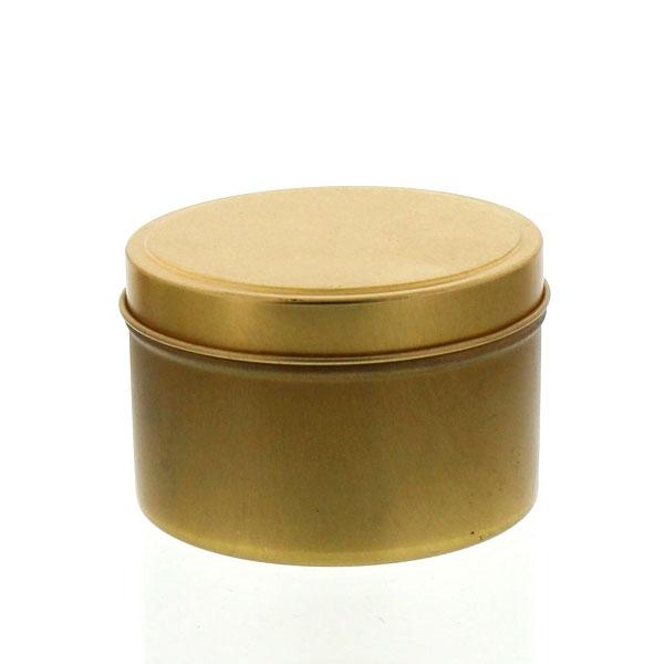 Travel Tins - 8oz - Gold - Seamless with Solid Lid — Candle Supply NZ
